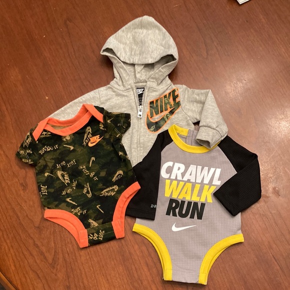 Nike | Matching Sets | Nike Newborn Grey Zip Up Jacket Matching Camo ...